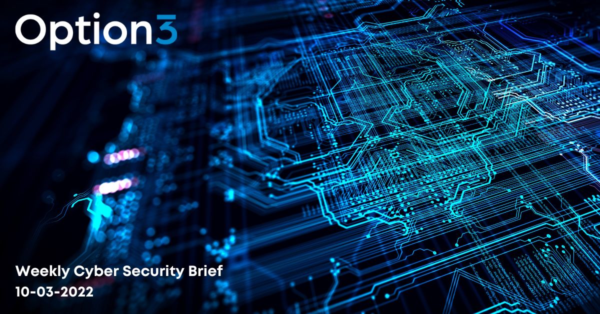 Cybersecurity Awareness Month 2022 [Weekly Cybersecurity Brief] - Option3